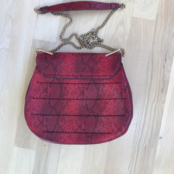Bags | Vintage Callan Faux Snake Skin Red Purse | Poshmark